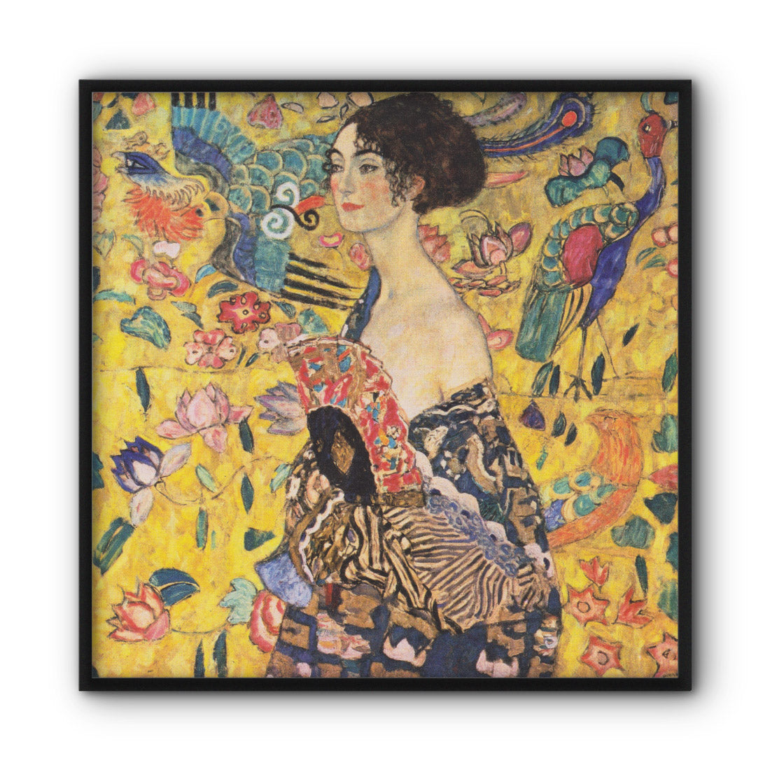 Gustav Klimt Lady With Fan Canvas Print Wall Art Classic Painting – The ...