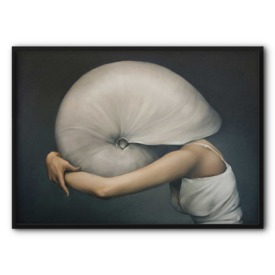Lady And A Seashell Art Canvas Print Wall Art Poster – The Style Habitat