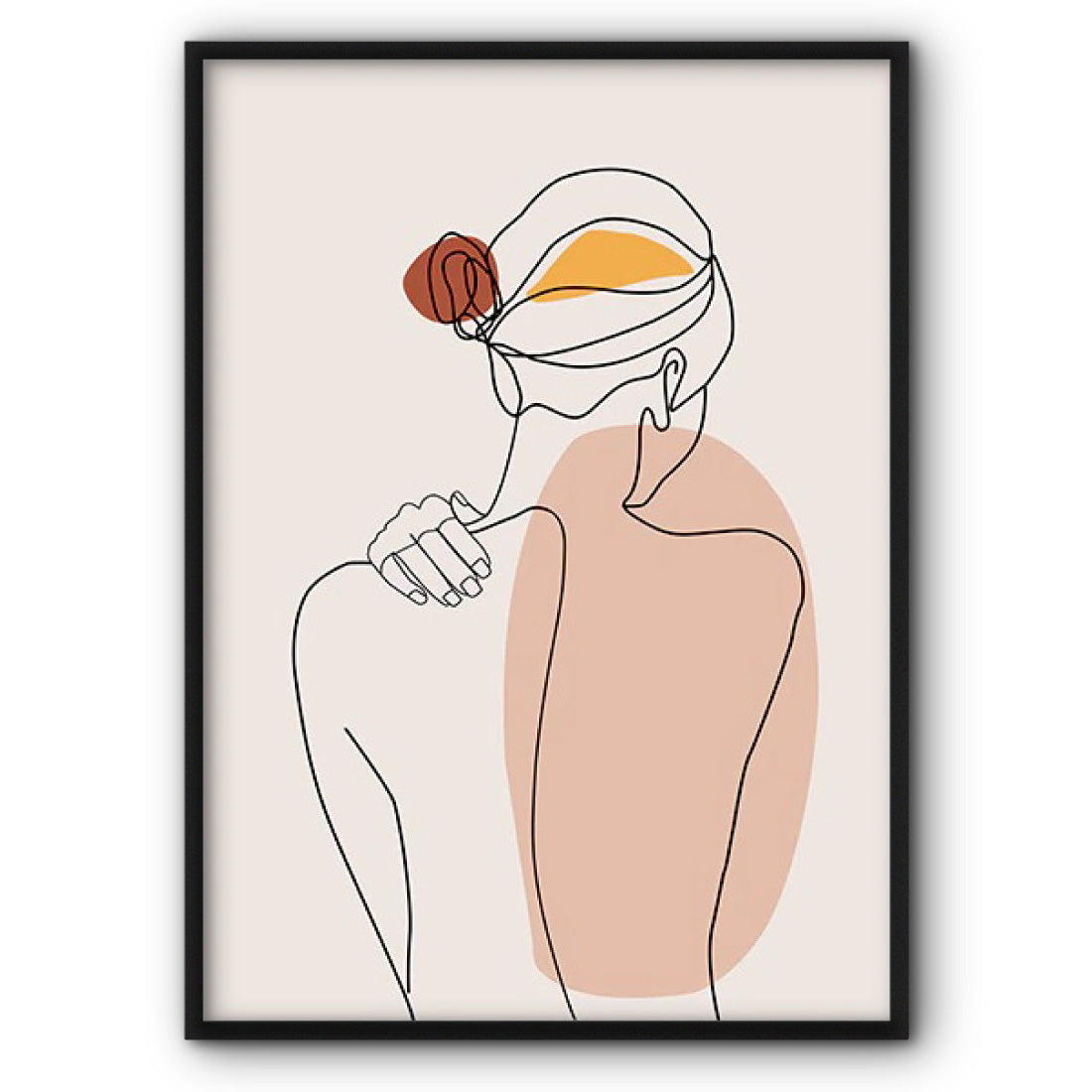 Abstract Female Figure No1 Line Art Canvas Print Wall Art Poster – The ...