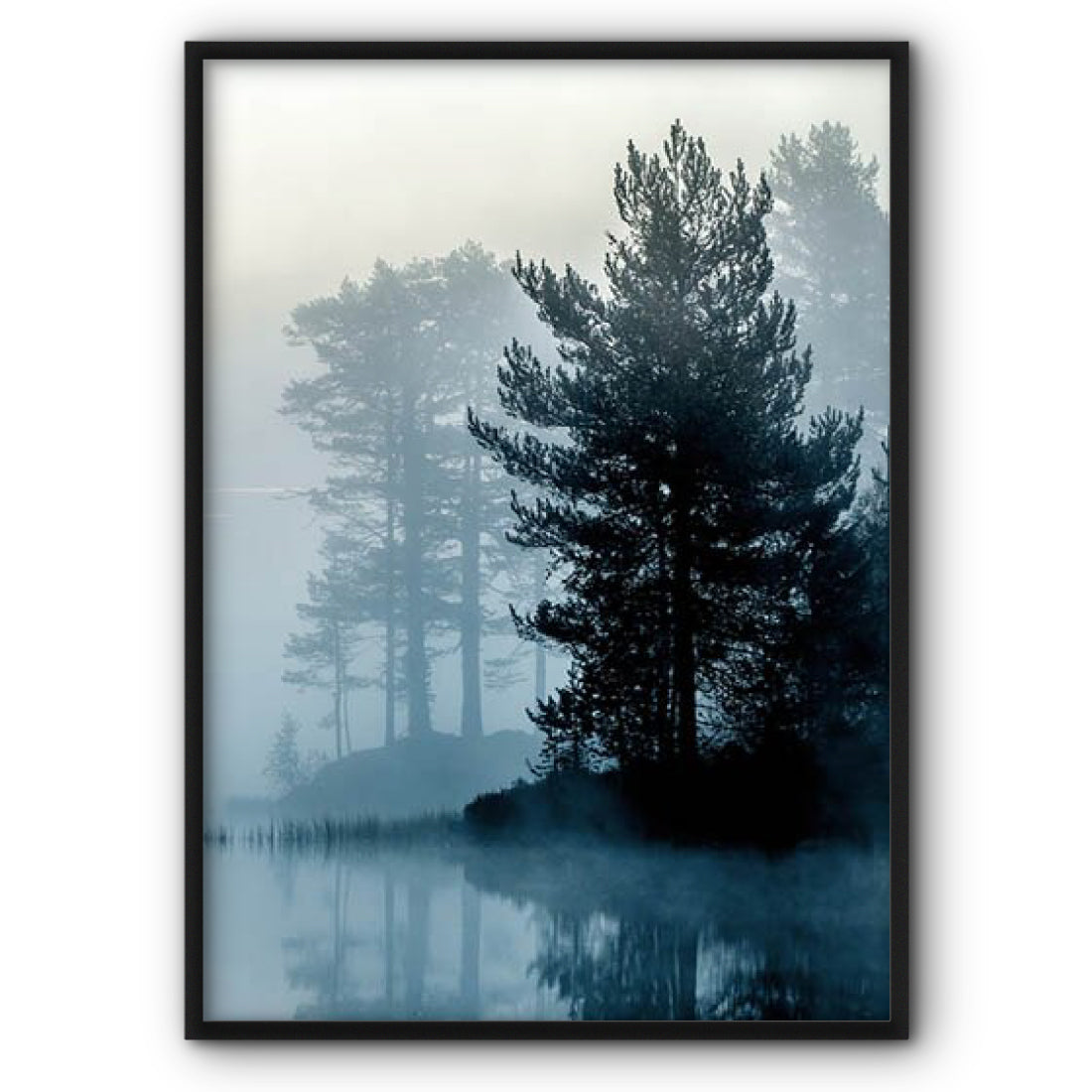 Trees By The Lake Canvas Print Wall Art Poster – The Style Habitat