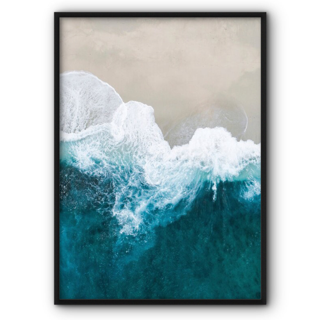 Set Of 3 Turquoise Seashore Canvas Prints Wall Art Posters – The Style ...