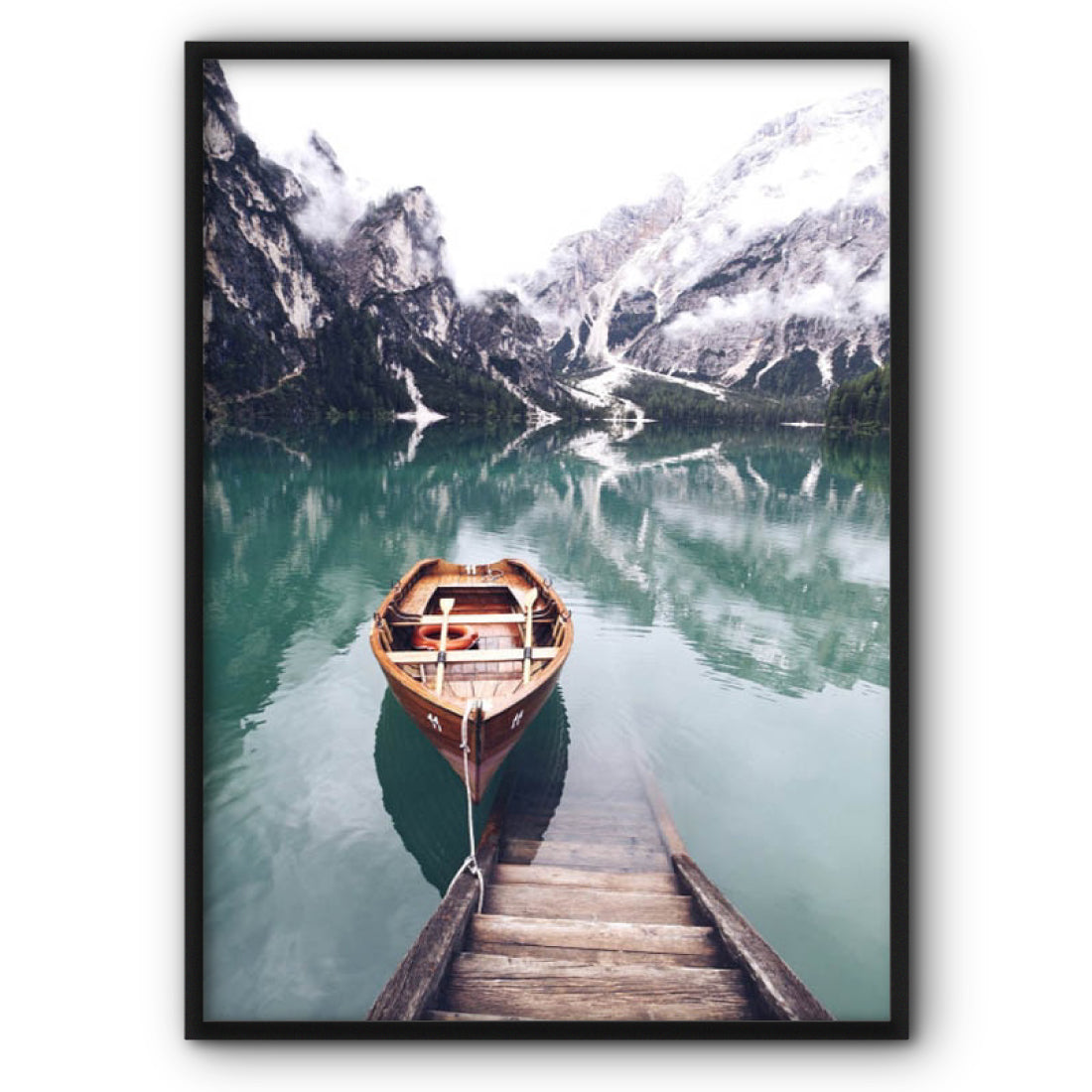 Boat On The Lake Canvas Print Wall Art Poster – The Style Habitat
